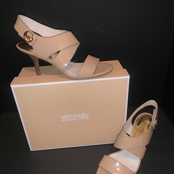 MICHAEL Michael Kors | Shoes | Michael Kors Tan Patent Crisscrossed ...